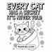 100 Bold and Easy Cute Cats Coloring Pages Printable PDF for All Ages ...
