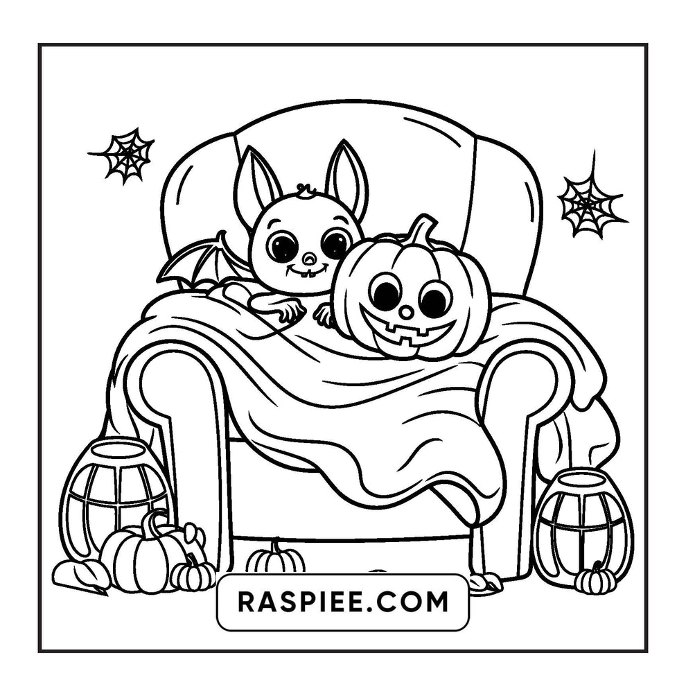100 Bold and Easy Spooky Times Halloween Coloring Pages – RASPIEE