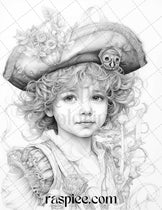 55 Adorable Pirates Grayscale Coloring Pages Printable for Adults, PDF ...