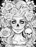 50 Spooky Miss Nightmare Grayscale Coloring Pages Printable for Adults ...