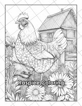 50 Country Farm Scenes Adult Coloring Pages Printable PDF Instant Down ...
