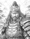 42 Japanese Samurai Grayscale Coloring Pages for Adults, Printable PDF ...
