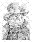 60 Cats Dressed Up Adult Coloring Pages Printable PDF Instant Download ...