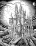 50 Haunted Castles Grayscale Coloring Pages Printable, Halloween Color ...