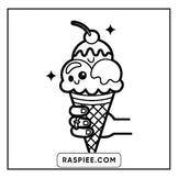 115 Bold and Easy Kawaii Food Coloring Pages for Kids & Adults – RASPIEE