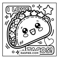 115 Bold and Easy Kawaii Food Coloring Pages for Kids & Adults – RASPIEE