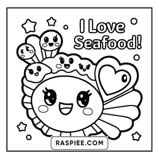 115 Bold and Easy Kawaii Food Coloring Pages for Kids & Adults – RASPIEE