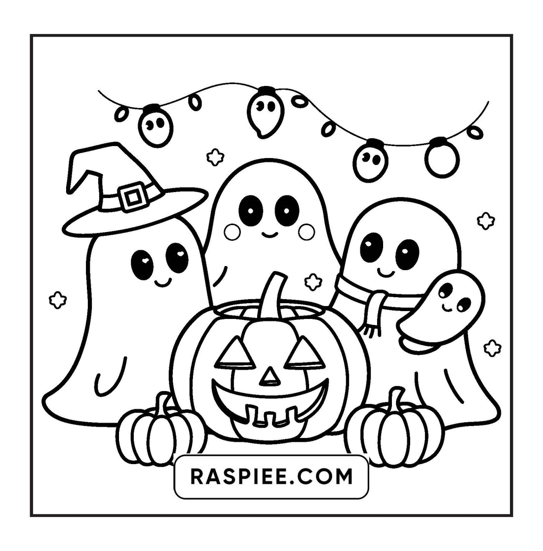117 Bold and Easy Spooky Besties Halloween Coloring Pages – RASPIEE