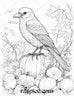 Autumn Animals Grayscale Coloring Pages for Adults and Kids, Printable ...