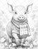 40 Cute Fall Animals Grayscale Coloring Pages Printable for Adults and ...