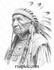 Native American Portrait Grayscale Coloring Pages Printable for Adults ...