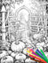 Pumpkin Garden Scenery Grayscale Coloring Pages Printable for Adults ...
