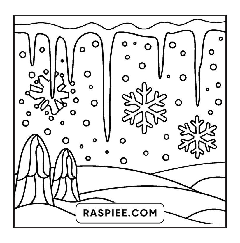 126 Bold and Easy Cozy Winter Coloring Pages for Kids & Adults – RASPIEE
