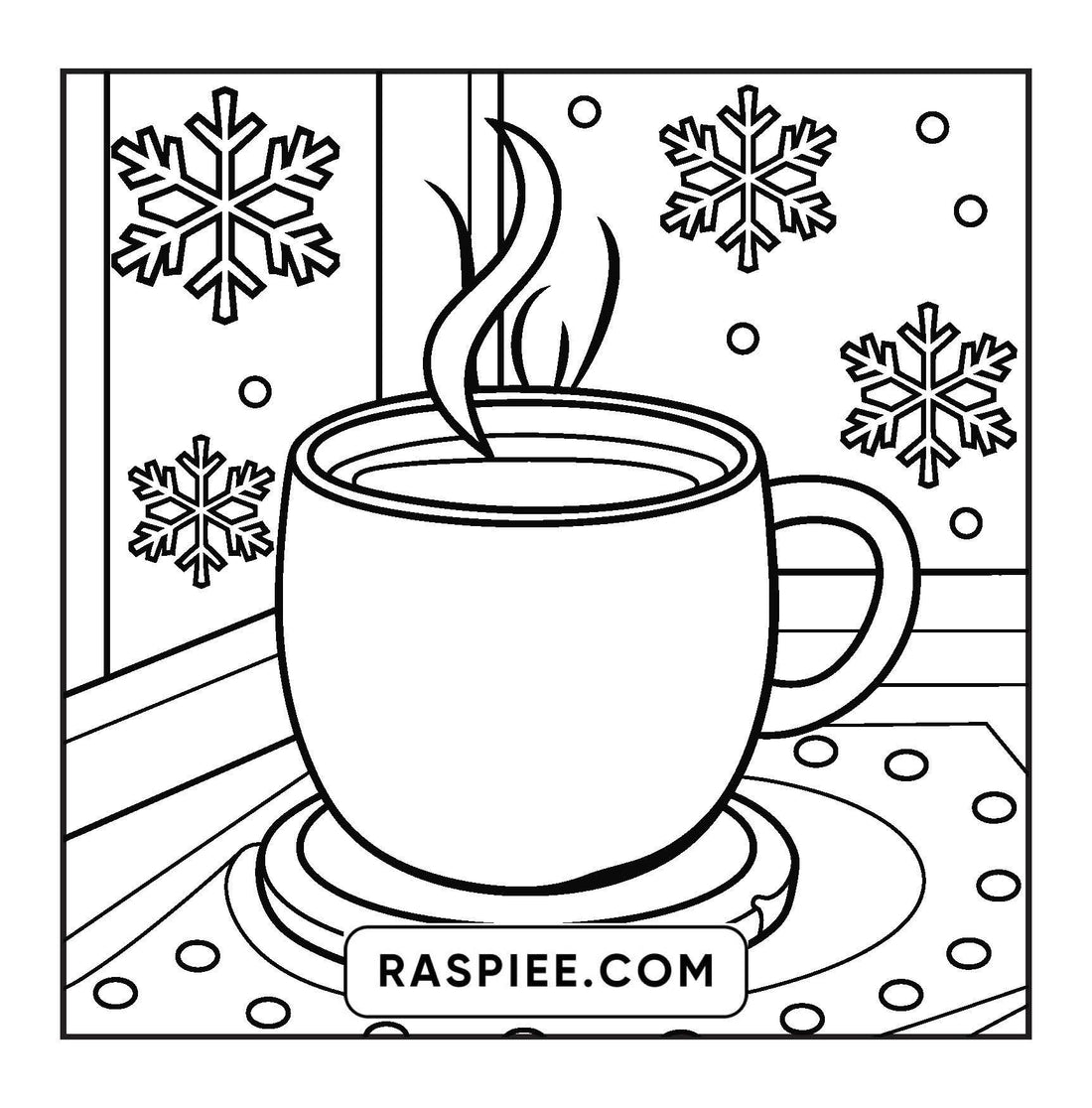 126 Bold and Easy Cozy Winter Coloring Pages for Kids & Adults – RASPIEE