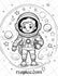 50 Cute Astronaut Adventures Coloring Pages Printable for Kids, PDF Fi ...