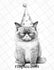 50 Grumpy Cat Grayscale Coloring Pages Printable for Adults, PDF File ...
