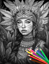 30 Native American Girls Printable Coloring Pages for Adult, Native Am ...