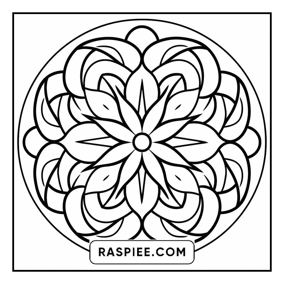 134 Bold and Easy Mandala Coloring Pages for Kids & Adults – RASPIEE