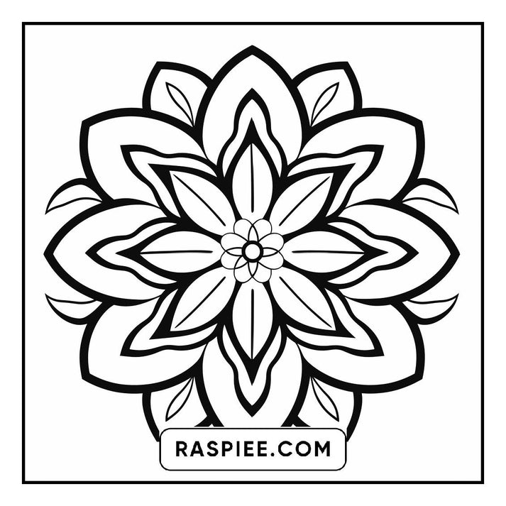 134 Bold and Easy Mandala Coloring Pages for Kids & Adults – RASPIEE