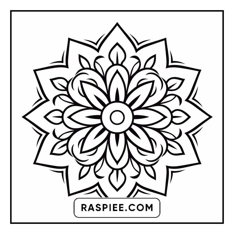 134 Bold and Easy Mandala Coloring Pages for Kids & Adults – RASPIEE