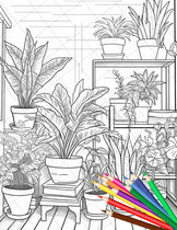 38 Indoor Houseplants Coloring Pages Printable for Adults, Grayscale C ...