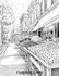 Autumn Street Markets Grayscale Coloring Pages for Adults, Printable P ...