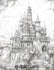 50 Haunted Castles Grayscale Coloring Pages Printable, Halloween Color ...