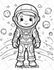 50 Cute Astronaut Adventures Coloring Pages Printable for Kids, PDF Fi ...