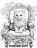 50 Royal King Cat Grayscale Coloring Pages for Adults, Printable PDF I ...