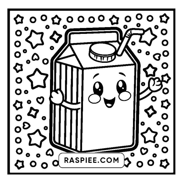 160 Bold and Easy Kawaii Food Coloring Pages for Kids & Adults – RASPIEE