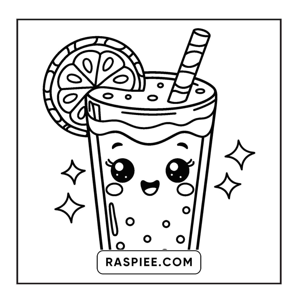 189 Bold and Easy Kawaii Food Coloring Pages for Kids & Adults – RASPIEE