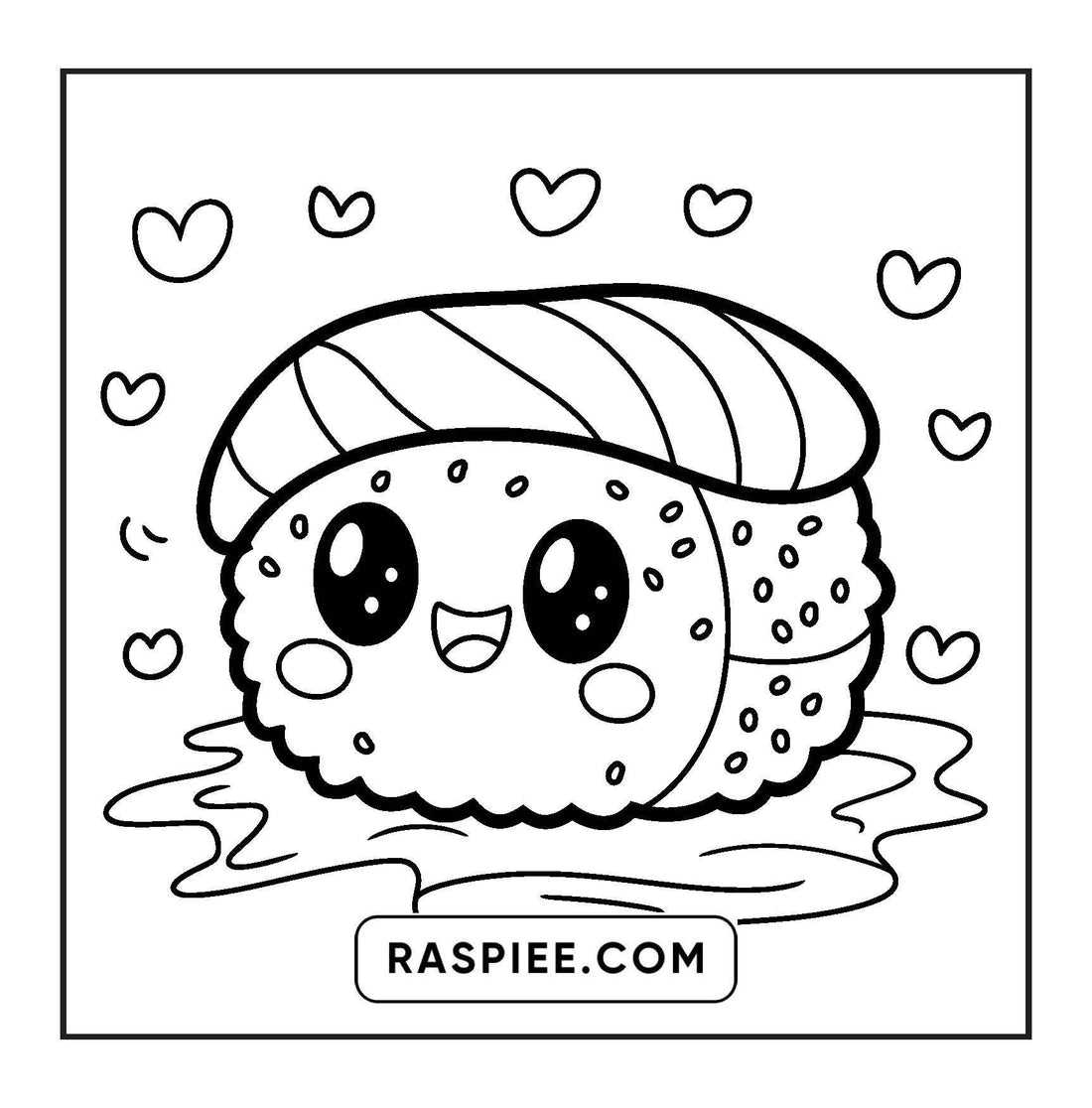 189 Bold and Easy Kawaii Food Coloring Pages for Kids & Adults – RASPIEE