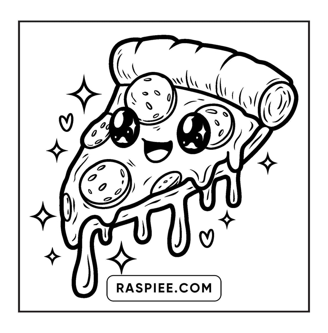 189 Bold and Easy Kawaii Food Coloring Pages for Kids & Adults – RASPIEE