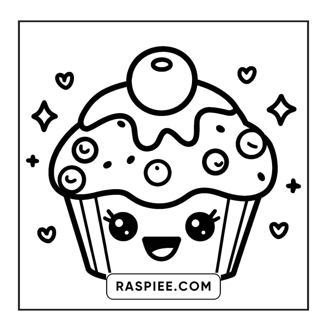 189 Bold and Easy Kawaii Food Coloring Pages for Kids & Adults – RASPIEE