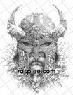 87 Viking Tattoos Grayscale Adult Coloring Pages Printable PDF Instant ...