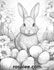 40 Easter Bunny Grayscale Adult Coloring Pages, Printable PDF Instant ...