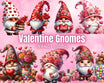 Adorable Valentine Gnomes Clip Art Bundle, 39 PNG High-Res Files for C ...
