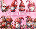 Adorable Valentine Gnomes Clip Art Bundle, 39 PNG High-Res Files for C ...