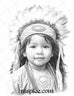 50 Native American Little Girls Boys Grayscale Coloring Pages Printabl ...