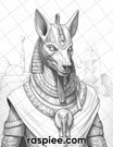 52 Mythology Gods Grayscale Coloring Pages for Adults, Printable PDF I ...