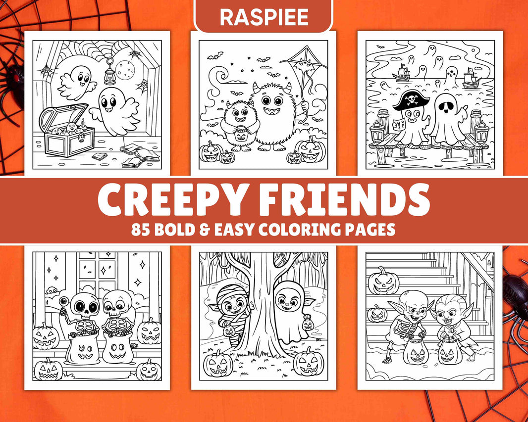 Halloween Coloring Pages for Adults | Spooky & Fun Designs – RASPIEE