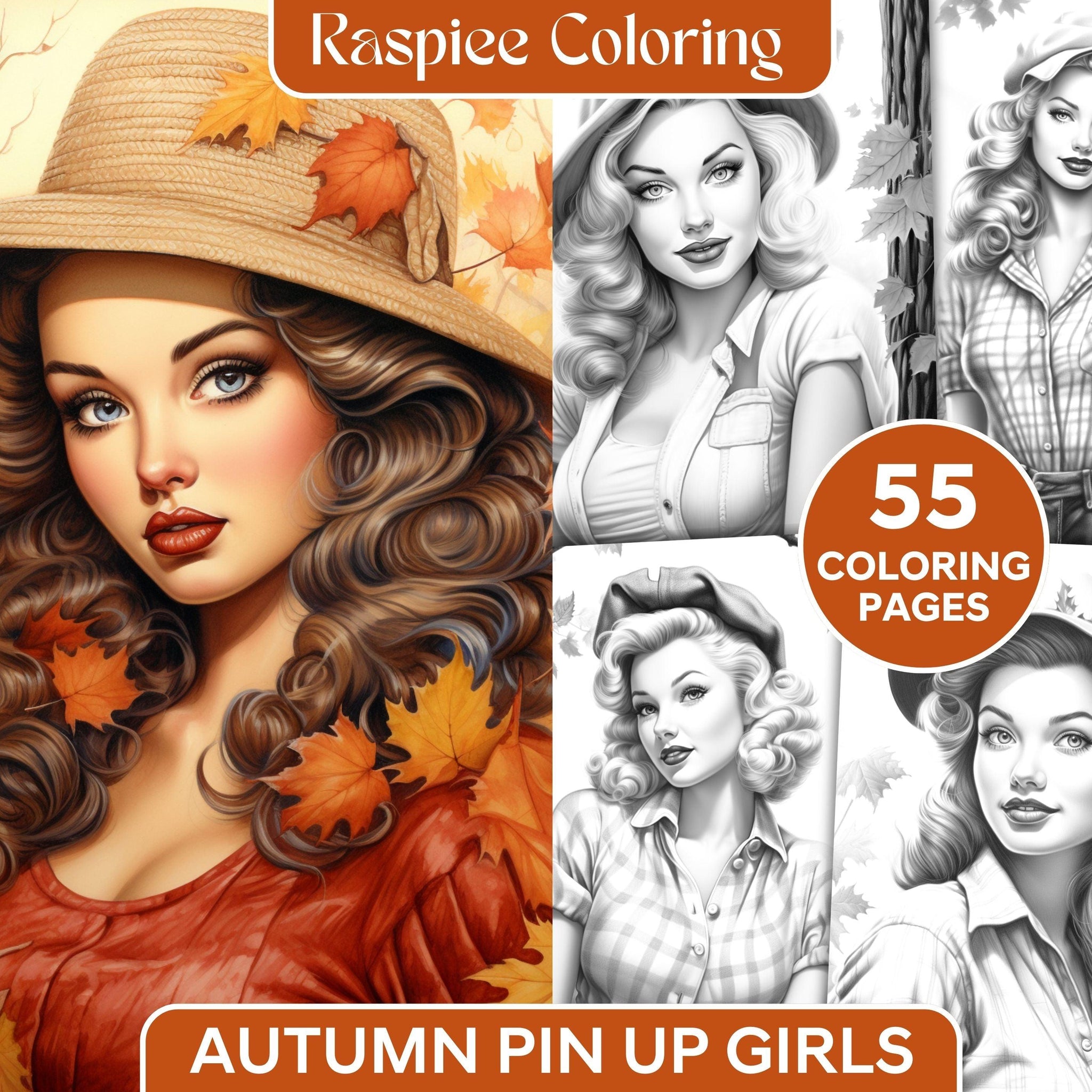 Pin Up Girl Coloring Book