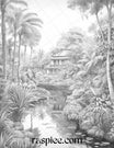 52 Tropical Oasis Grayscale Coloring Pages Printable for Adults, PDF F ...