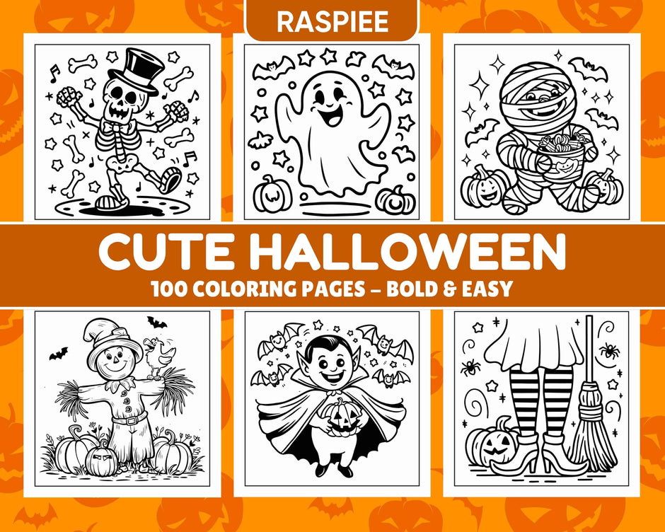 Halloween Coloring Pages for Adults | Spooky & Fun Designs – RASPIEE