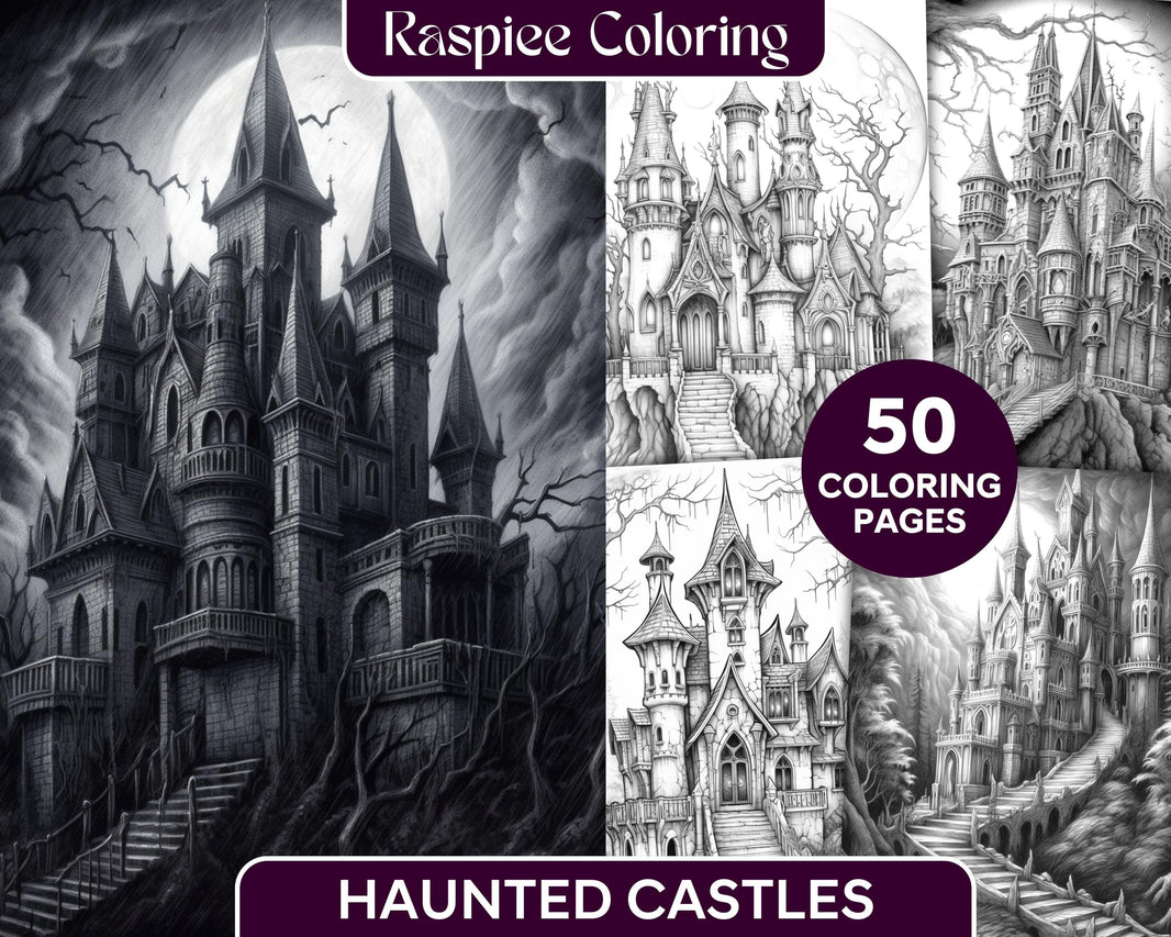 Gothic Coloring Pages for Adults | Intricate Dark Designs – RASPIEE
