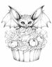 Free Halloween Spooky Cupcakes Grayscale Coloring Pages Printable for ...