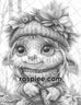 65 Fantasy Little Trolls Grayscale Adult Coloring Pages Printable PDF ...