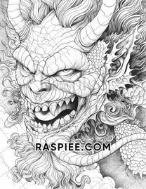 50 Spooky Monsters Halloween Adult Coloring Pages Printable PDF Instan ...