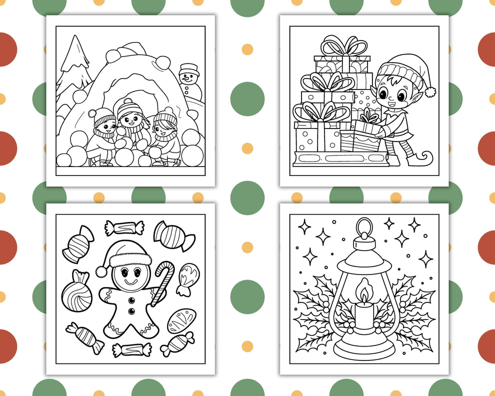 120 Bold & Easy Christmas Coloring Pages Printable PDF for Kids Adults ...