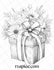 40 Flower Gift Box Grayscale Coloring Pages Printable for Adults Kids ...
